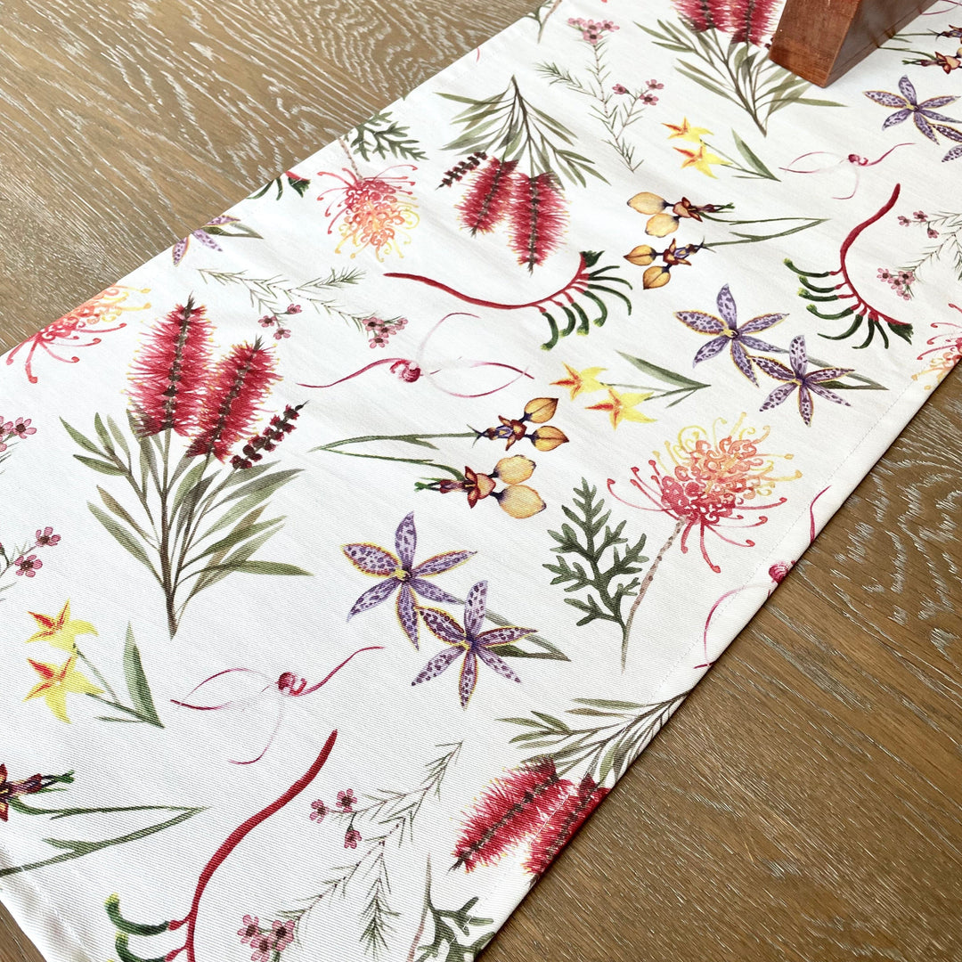 Australian Natives Table Runner | Australian Made | Silken Twine
