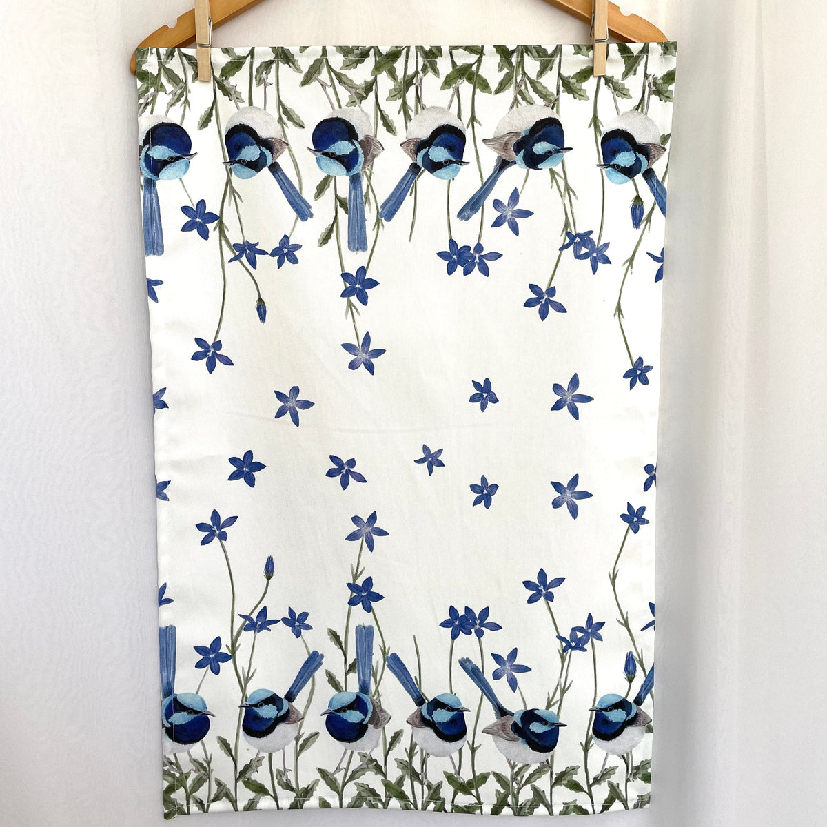 Splendid Fairy Wren Tea Towel | Australian Made Gifts | Silken Twine